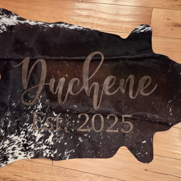 Personalized Cowhide Backpack Tag: Western Keychain Charm - Etsy