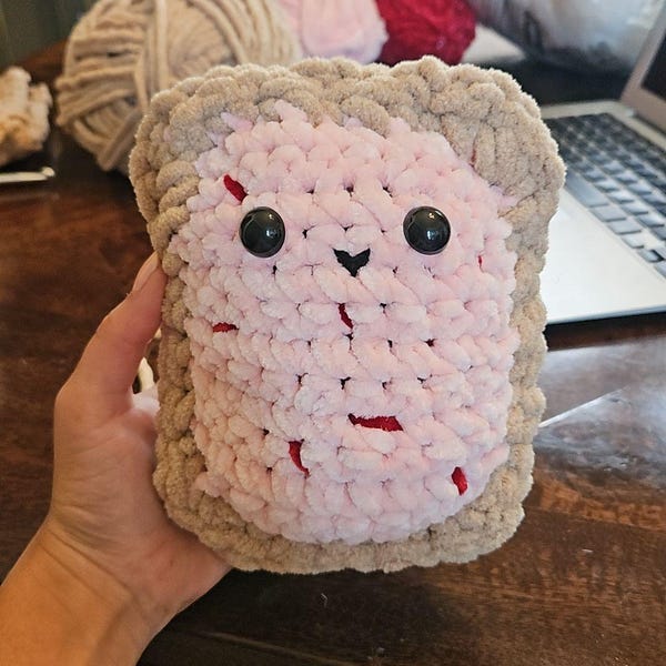 Toaster Pastry Crochet Pattern, No-sew, Crochet Pillow Pattern, Crochet ...