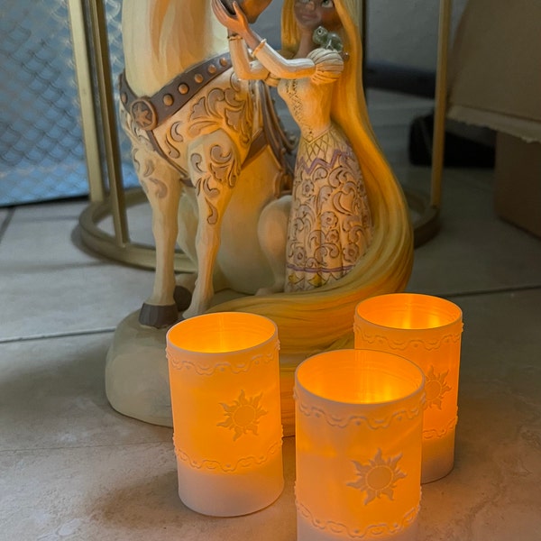 Tangled Lantern Tea Lights - Rapunzel’s Floating Lights - Six (6) Small ...