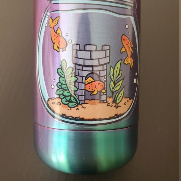 Fishbowl Clear Vinyl Sticker | Goldfish Sticker | Cute Pets ...