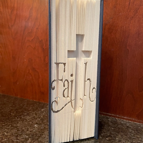 Book Folding Pattern - Faith, Folded Book Pattern, Faith, Religious ...