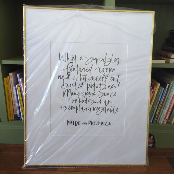 PHYSICAL CUSTOM PRINT | Brush Lettering Print, Hand Lettered Watercolor ...