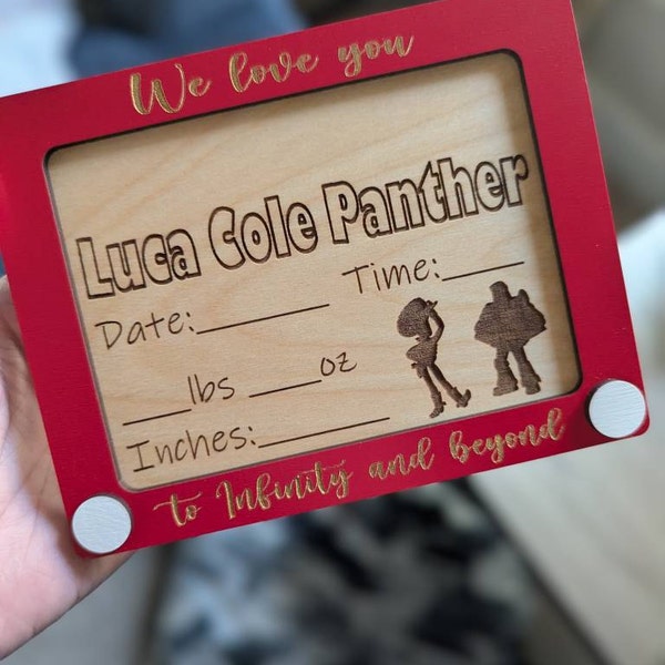 Toy Themed Birth Stat Photo Prop Announcement - Etsy
