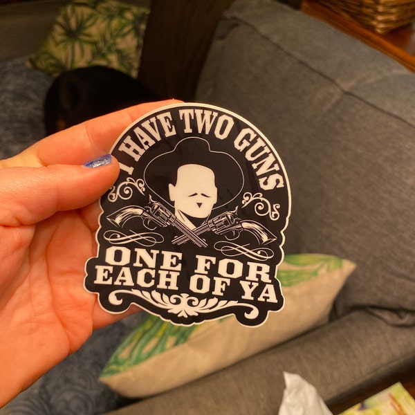 Doc Holiday Sticker - Black and White - Etsy