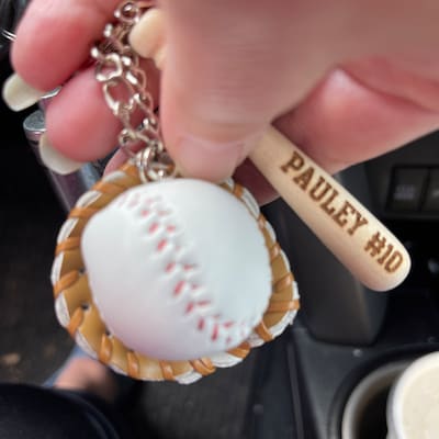 Baseball Key Chain Mini Baseball Set Bag Tag Custom for Baseball Game ...