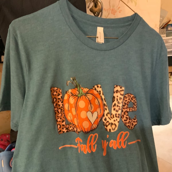 Love Fall Y'all Shirt, Leopard Print Fall Shirt, Thanksgiving,hello ...