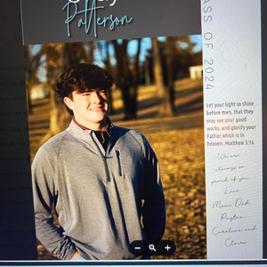 Yearbook Dedication Page Template Editable Half Page Yearbook Ad ...
