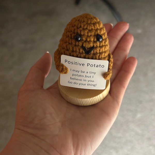 Emotional Support Potato,handmade Knitted 4cm/8cm Potato,lucky Tiny ...