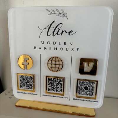 Multi QR Code Business Social Media Sign Payment Sign Instagram ...