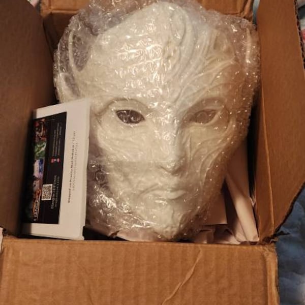 Dark Elf Full Face Mask - 3D Printed Décor, Costume, Cosplay, Unpainted ...