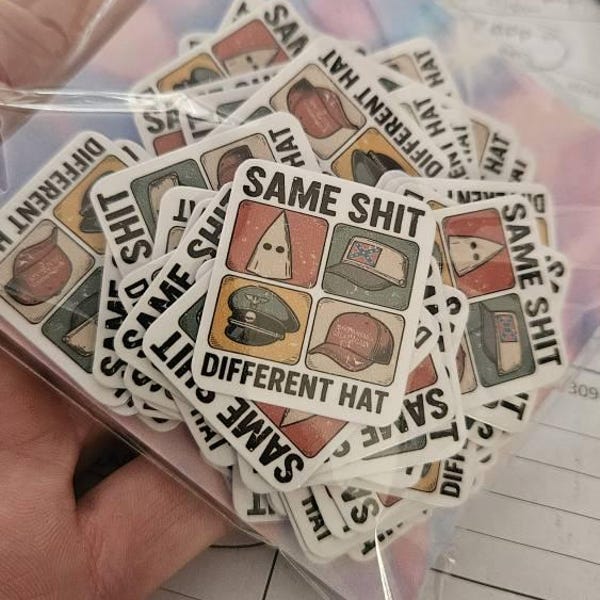 Same Shit Different Hat Sticker Pack, Anti Trump Political Stickers, 10 ...