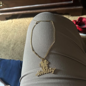 Custom Character Name Necklace, Cartoon Necklace, Minnie Mouse Necklace ...