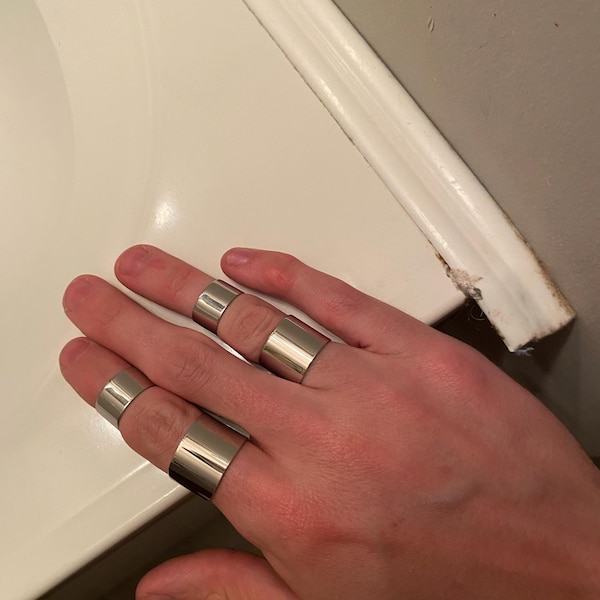 Black Cuff Ring / Open Front Black Ring / Armour Ring / Black Jewelry ...