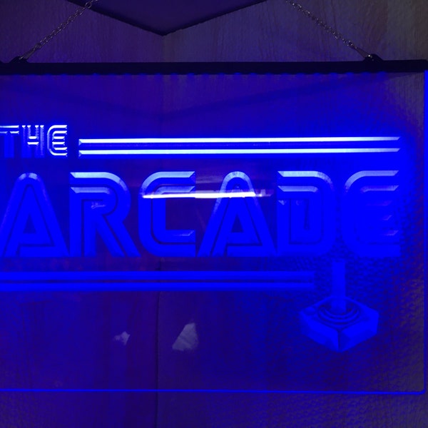 The Arcade Illuminated Game Room Sign - Etsy