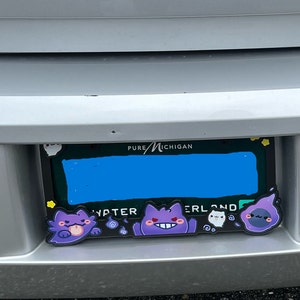 Ghost Themed Purple Spooky Cute License Plate Frame - Etsy