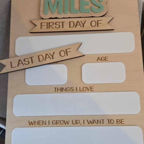 Personalized First Day of School Sign. Custom Last Day of School Sign ...