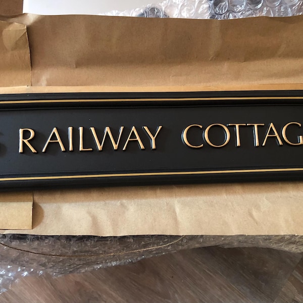 Traditional Style Solid Cast Resin House Name/number Sign, Bespoke ...