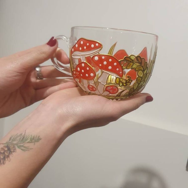 Handmade Toadstool Mug: Personalized Mushroom Tea Cup, Mycologist Gift ...