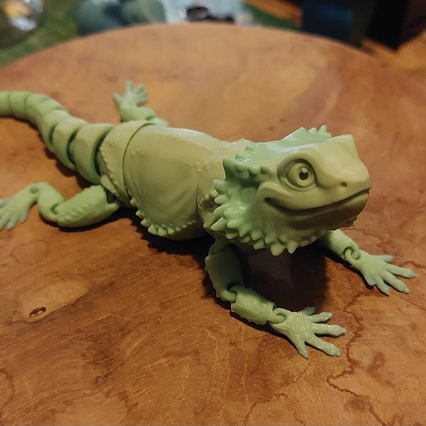 Bearded Dragon Digital .STL File for 3d Printing, Articulated Fidget ...