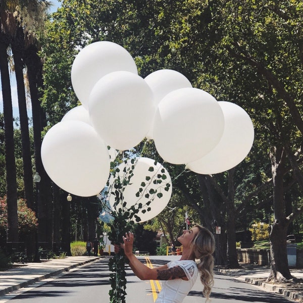 2 or 6 PACK | Giant White Balloons | 36" Inch, Big, Jumbo | Perfect for ...