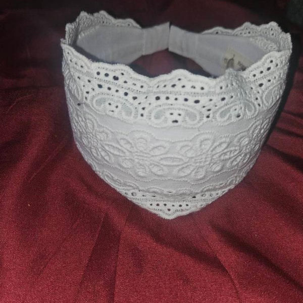 Christian Head Covering, Prayer Lace Headband, Black Herringbone Head ...