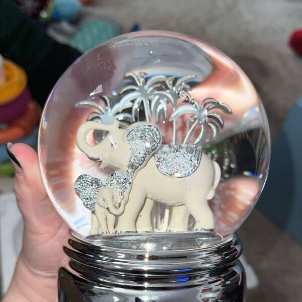 Engraved Winter Castle With Train Snow Globe, Fancy Snow Globe, Classic ...