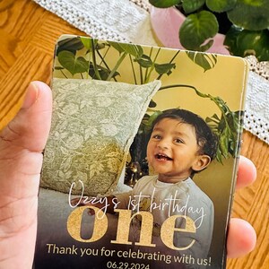 Custom Birthday Invitation Magnet/birthday Photo Magnets/1st Birthday ...