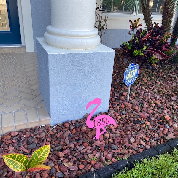 Flamingo Custom Address Sign, Metal Sign, Beach Sign, Beach Address ...