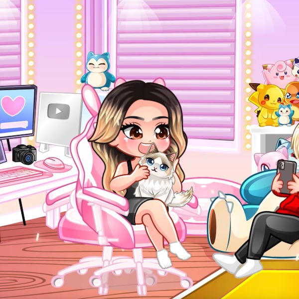 Custom Chibi Cute Stream Pet Widget / Animated Stream Widget / Pet ...