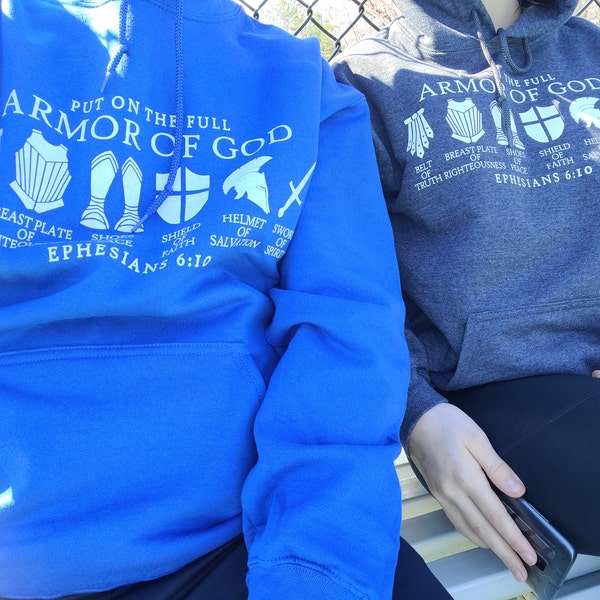 Religious Armor of God Hoodie, Christian Hoodie, Religious Hoodie, Gift ...