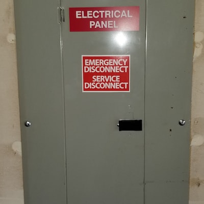 Emergency Disconnect Sticker Decal Electrician ID Label Vinyl 2 for 1 4 ...