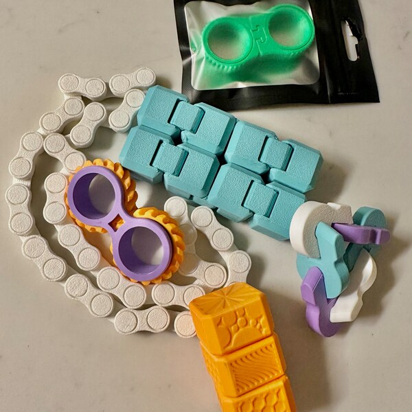 3D Printed Mini Articulated Animals, Fidget, Display, Toy, Colorful ...