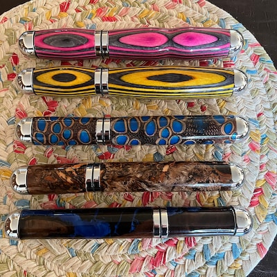 Executive Pen Kit Chrome 24 Kt Gold Gunmetal or Bushings Lathe Turning ...