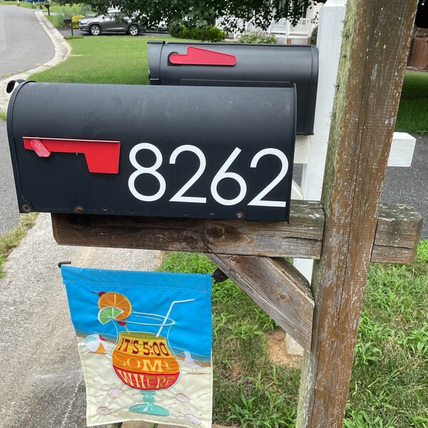 Custom Mailbox Numbers, Modern Mailbox Decals, Large Mailbox Stickers ...
