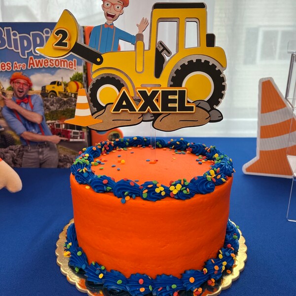Front Loader Cake Topper, Construction Birthday Party, Boy Party, - Etsy