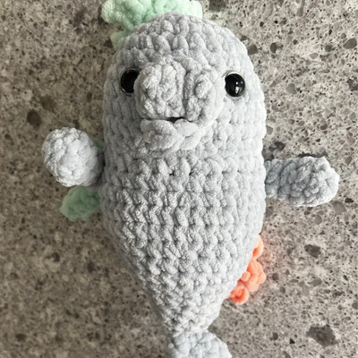 PATTERN/INSTRUCTIONS Manatee, Amigurumi Pattern, Manatee Pattern ...
