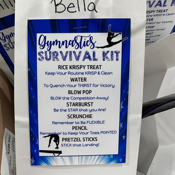 Dancer Dance Competition Survival Kit Cheer Gift Tag INSTANT DOWNLOAD ...