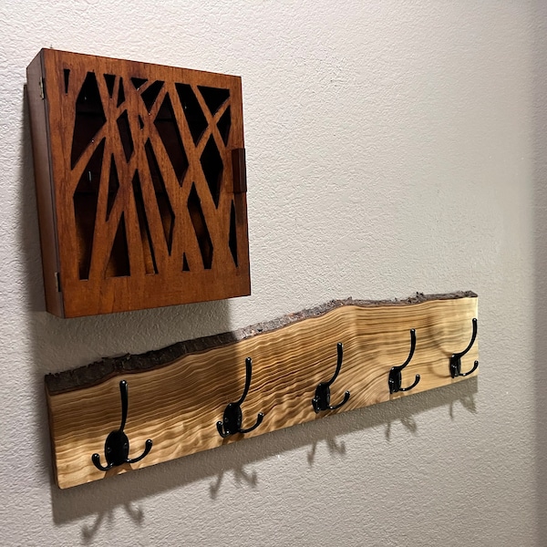 Live Edge Wall Mount Coat Rack - Etsy