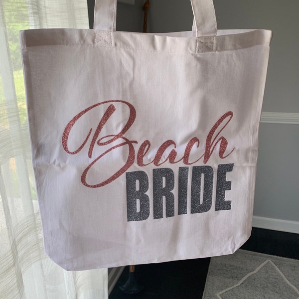 Beach Bride Tote. Bride Tote. Beach Tote. Bridal Tote. Bride Bag ...
