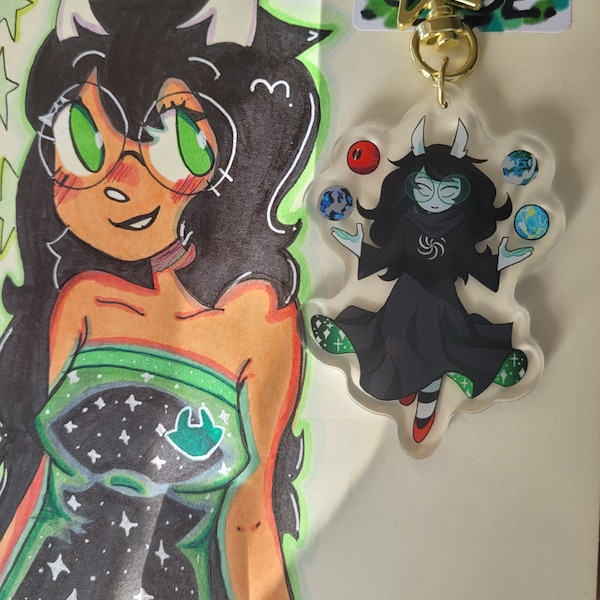 Jade Harley God Tier Witch of Space| Homestuck Acrylic Keychain Charm ...