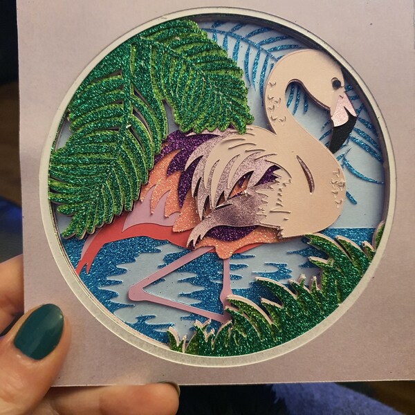 3D FLAMINGO Svg - TROPICAL Shadow Box - for Cricut - for Silhouette - Etsy