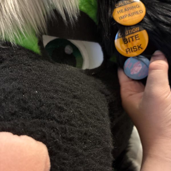 Nonverbal Communication Badge for Personal Space | Mobility Aid Pin ...