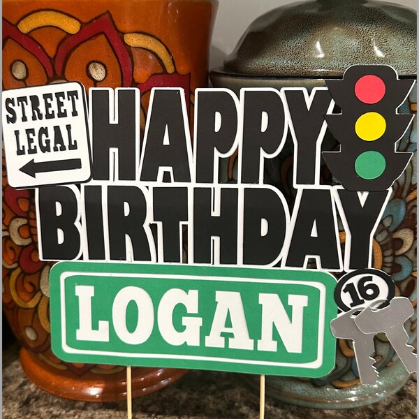 Driver License Birthday Banner ,road Sign Birthday Banner ,car Birthday ...