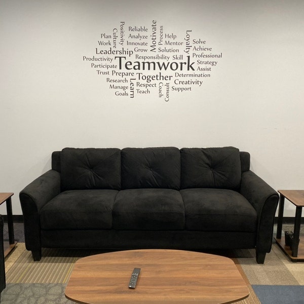 Vinyl Wall Art Decal| Teamwork |workplace Word Cluster Cloud Business ...