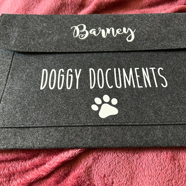 Personalised Pet Document Folder-dog Documents Folder,pet Information ...