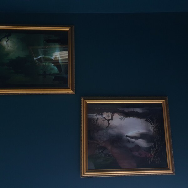 Ghost in the Forest by Moonlight, Vintage Poster, Art Poster Print ...