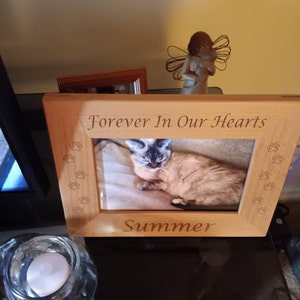 Cat Memorial Frame, Pet Loss Gifts, Cat Picture Frame, Picture Frames ...