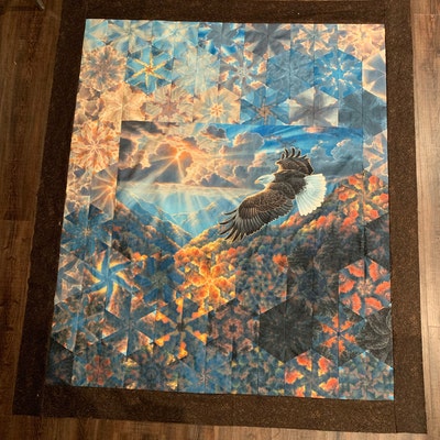 Soaring Eagle 24.5 X 44 Panel Bald Eagle Sunset - Etsy