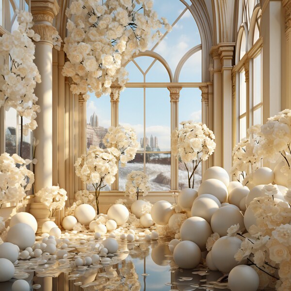 Cream Venue Digital Backdrop I Maternity | Backdrop Overlay ...