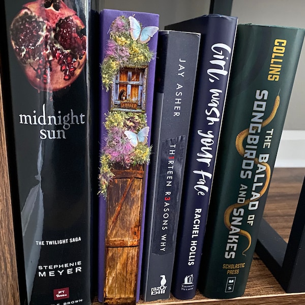 Custom Bookshelf Insert SAMPLES of Row Houses/repurposed Books/book ...